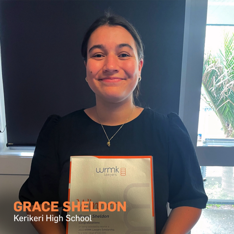 Two scholarships awarded to inspiring Northland law students | WRMK Lawyers